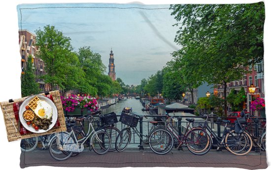 Picknickkleed - Buitenkleed - Amsterdam - Fiets - Gracht - Vloerkleed ...