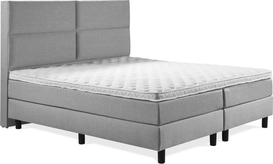 Boxspring Luxe 120x200 4 vlaks Zilvergrijs | bol.com