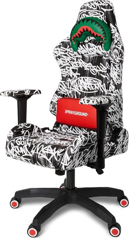 Sprayground Scrubble Shark Gaming Chair White/Black | bol.com