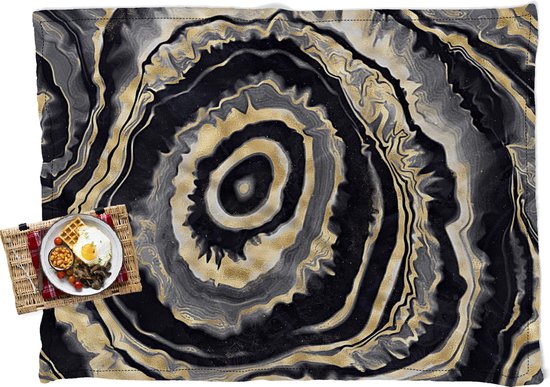 Picknickkleed - Buitenkleed - Agaat - Goud - Geode steen - Marmer ...