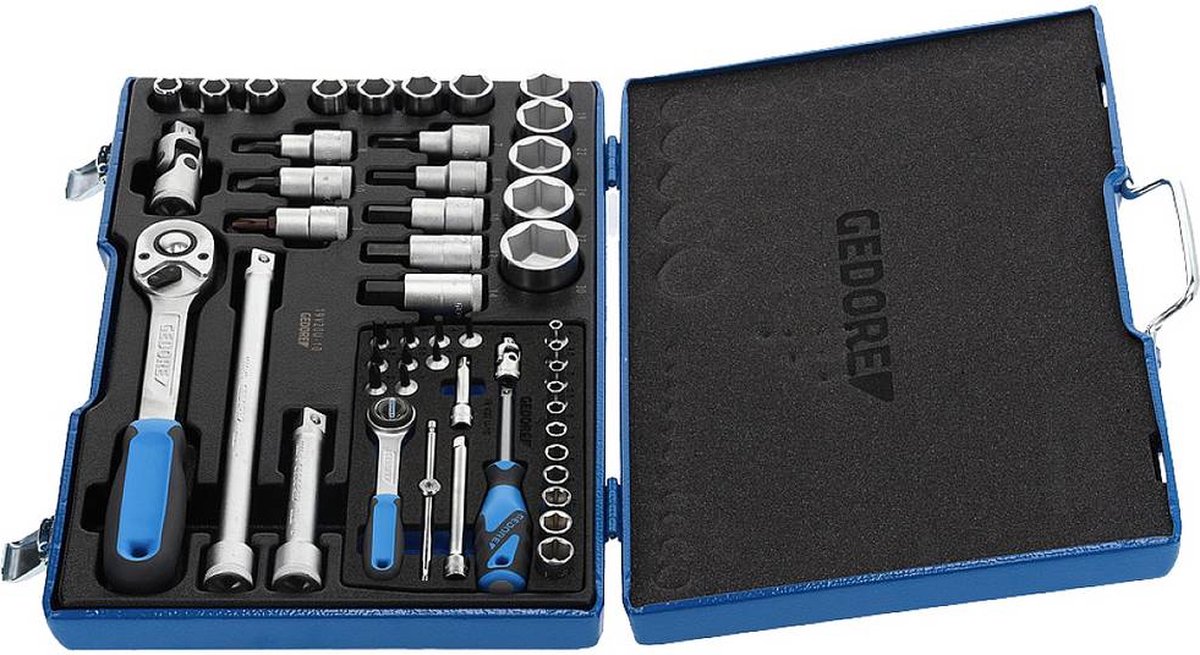 Gedore 19 V20U-10 50-delige Dopsleutelset 1/4"-1/2" - 6157490 | bol