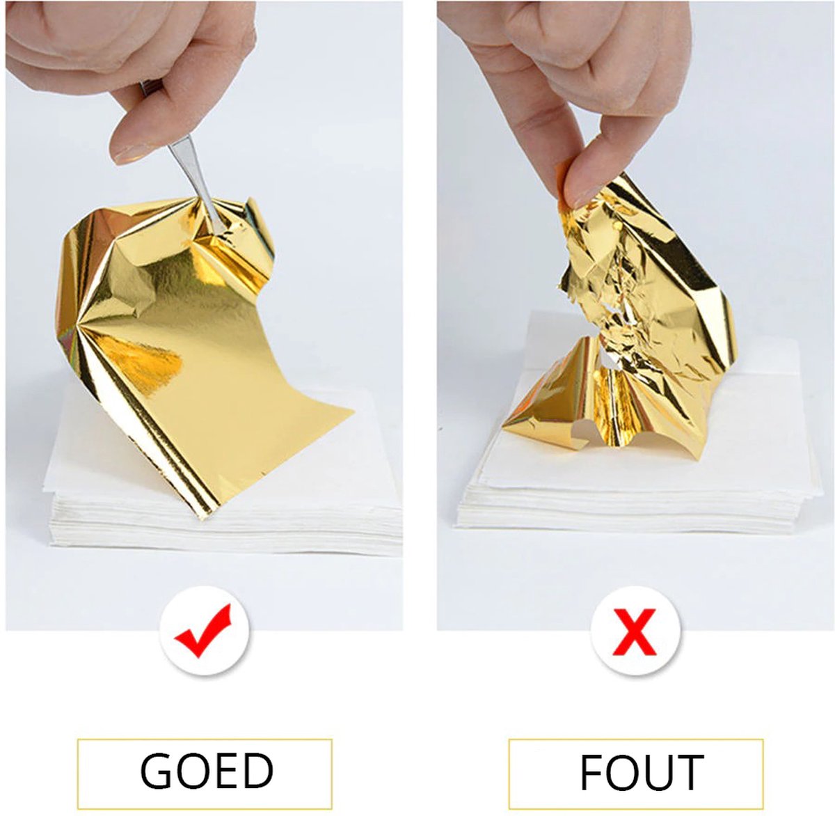 Bladgoud - Imitatie Bladgoud – Goud - 8x8 CM - 100 Vellen | bol.com