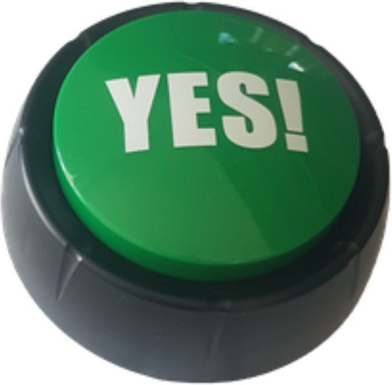 Soundbutton YES praatknop yes buzzer/yes-button, ja-knop Yes No Maybe ...