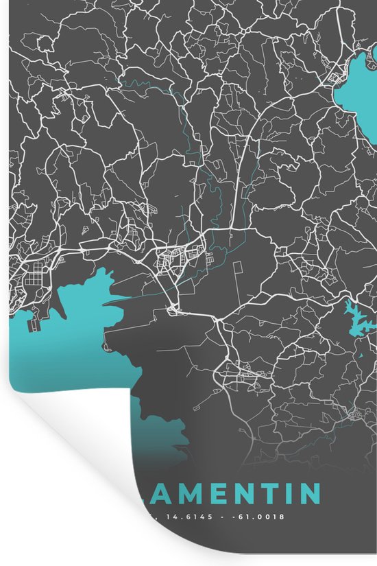 Stickers Stickers muraux - Le Lamentin - France - Carte - Plan de la ...