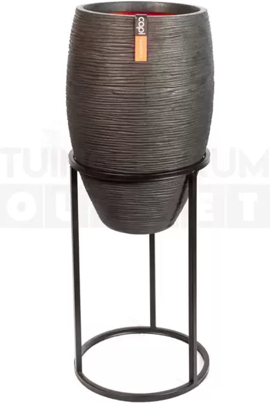 Planttafel cachet 35 zwart + Vaas elegant deluxe Rib NL 40x60 zwart | bol