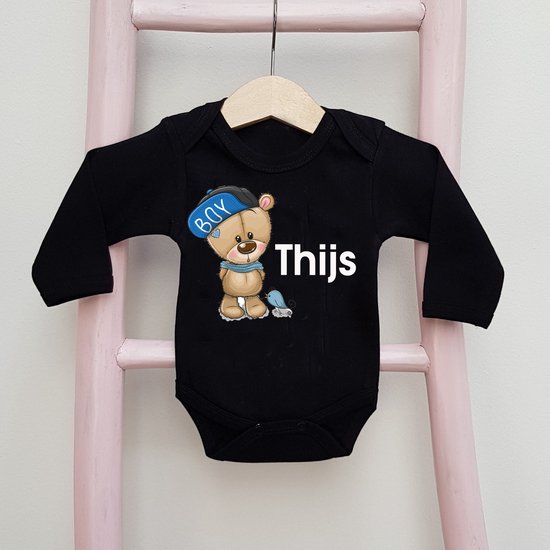 Romper beer met eigen naam/Jongens romper bedrukt/Geboorte cadeau ...
