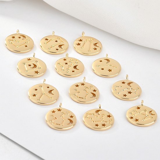 Sterrenbeeld 14k Vergulde hanger - Constellation 14k Gold Plated ...