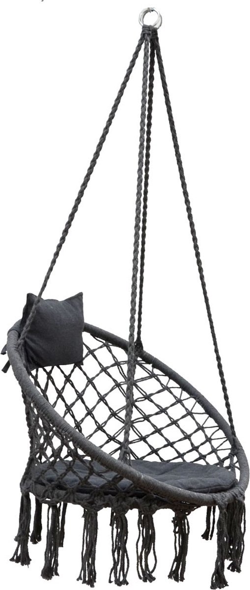 215cm Hangstoel Frame met Macramé Stoel - Metalen Standaard tot 120kg ...
