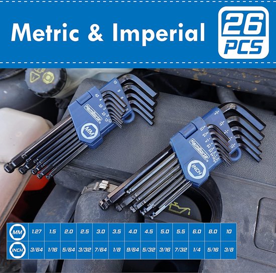 Inbussleutelset 26-Delig inbussletelset - inbus sleutel - mini ...