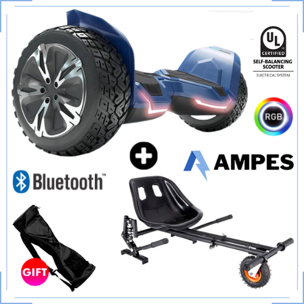 Gyroor Warrior G2 | Oxboard | Off Road Hoverboard met Hoverkart ...