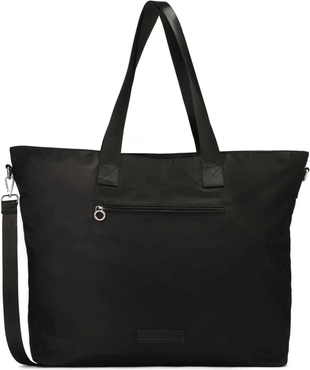 Grote stoffen damestas in zwart | bol.com