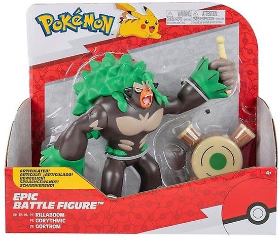Rillaboom - Pokémon Epic Battle Figure Speelfiguur + Pokémon Balpen + 5 ...