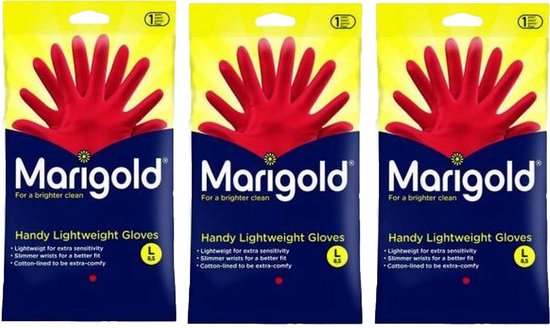 Marigold Huis handschoen Maat L Classic Rood 3x | bol