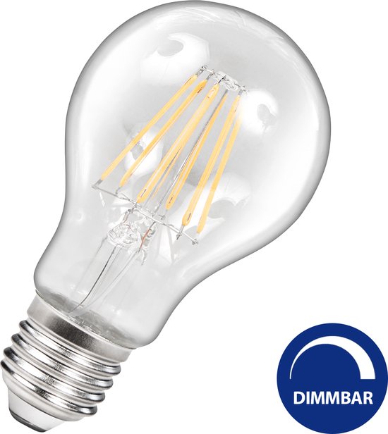 MC-shine LED gloeilamp - Dimbaar - E27 - 6W - 600lm - Dimbaar | bol