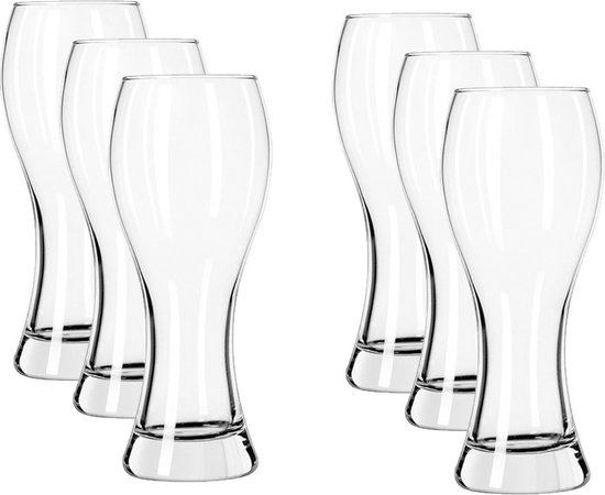 Royal Leerdam speciaal bierglazen - 6x stuks - transparant - 680 ml - Weizen bierglas | bol