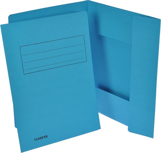 Class'ex dossiermap, 3 kleppen, turkoois 50 stuks | bol