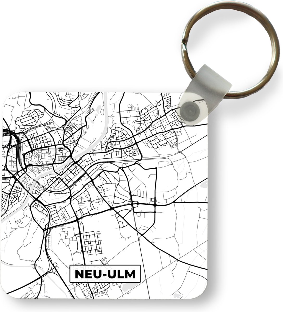Sleutelhanger - Uitdeelcadeautjes - Neu-Ulm - Kaart - Stadskaart ...