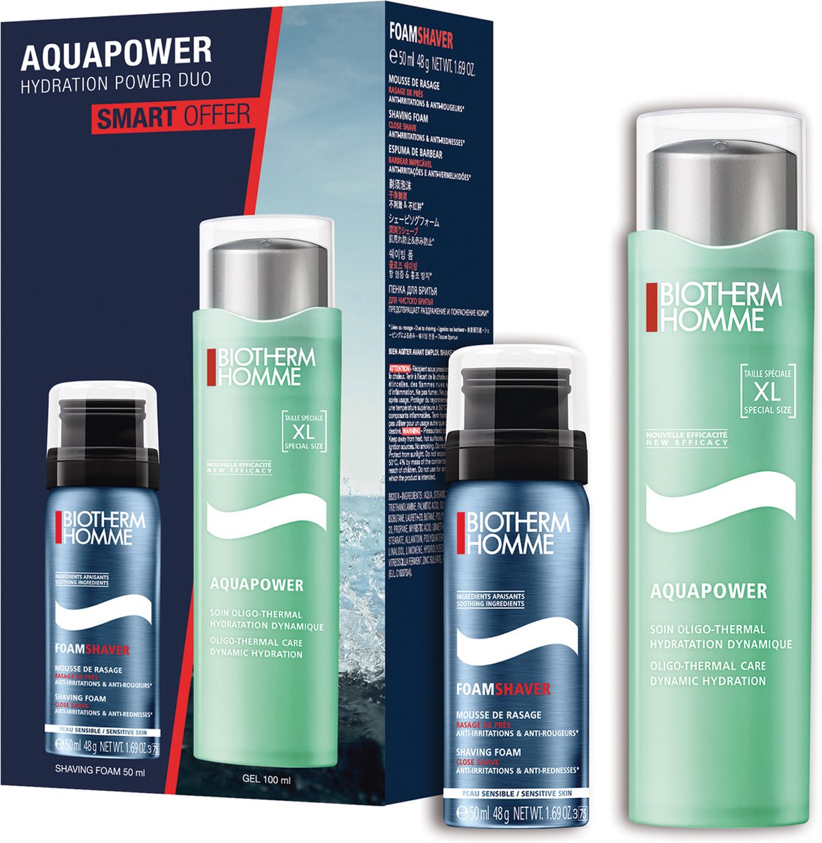 Biotherm Homme Aquapower Hydration Power Duo Gift Set 100ml Hydration ...