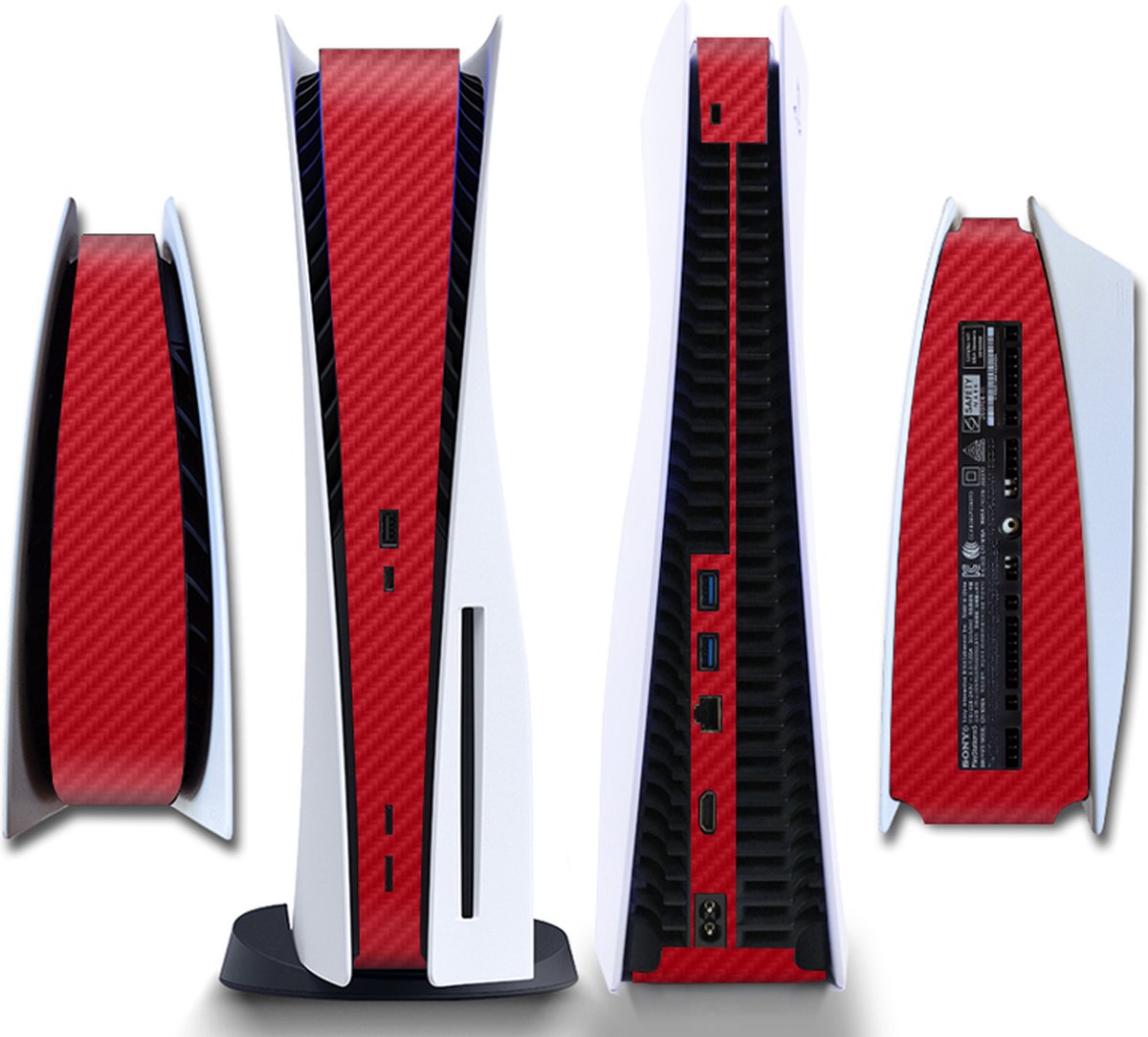 Playstation 5 Middle Skin Cover - Fibre de carbone Or - Édition Digital ...