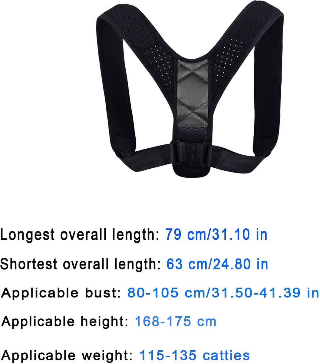 Rugbraces Rug Houdingstrainer Schouderriem Corrector Rugondersteuning ...