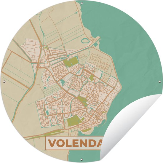 Garden Circle Map - Volendam - Carte - Plan de la ville - 60x60 cm ...