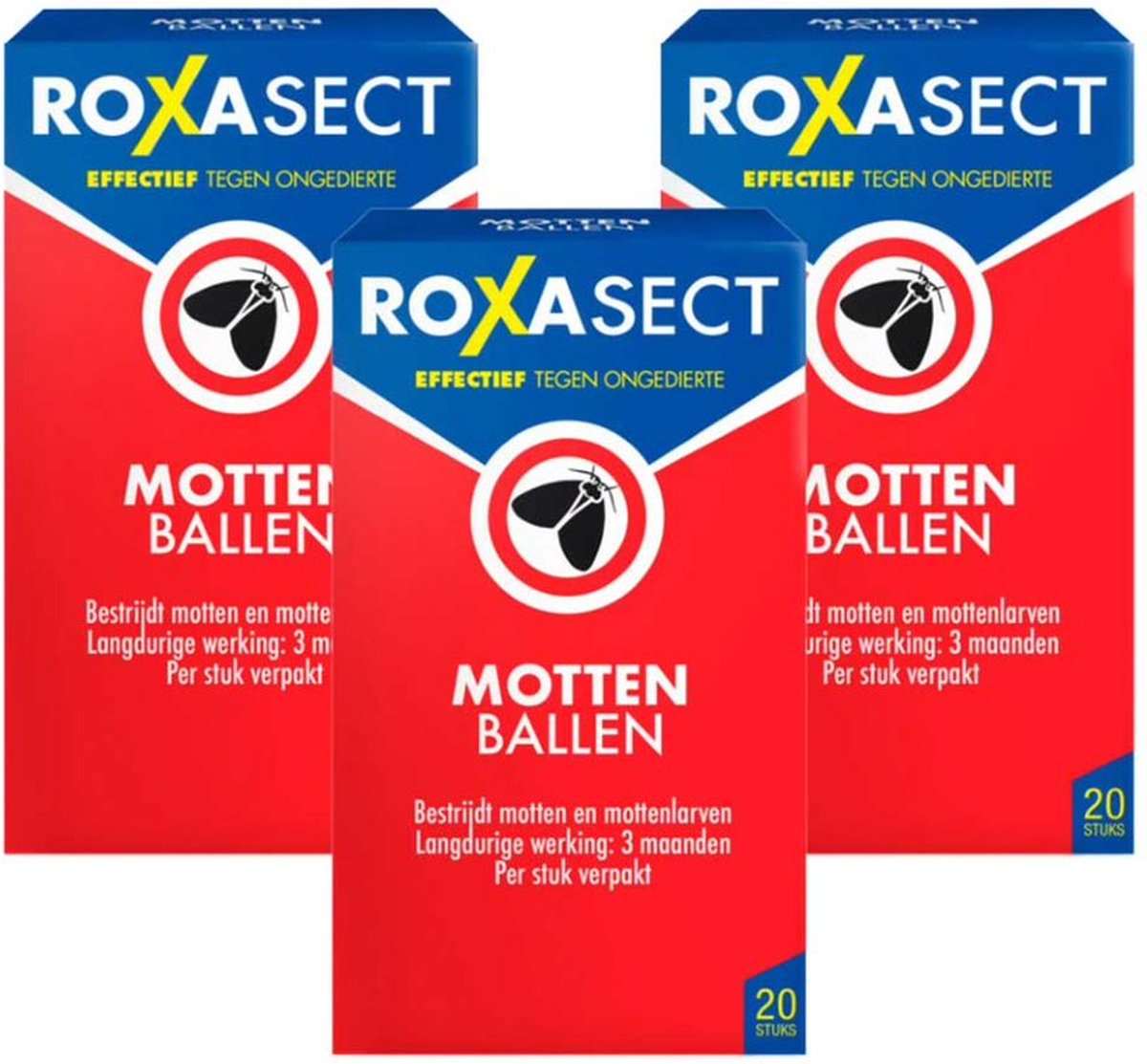 Roxasect Mottenballen - 3 x 20 stuks - Voordeelverpakking | bol.com