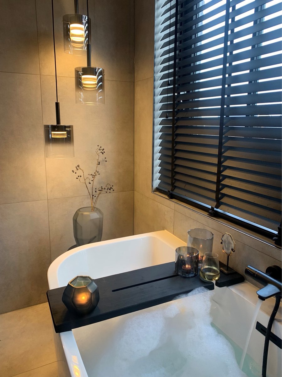 Badplank hout - Eiken Zwart - Badplank voor in bad - Badkamer ...