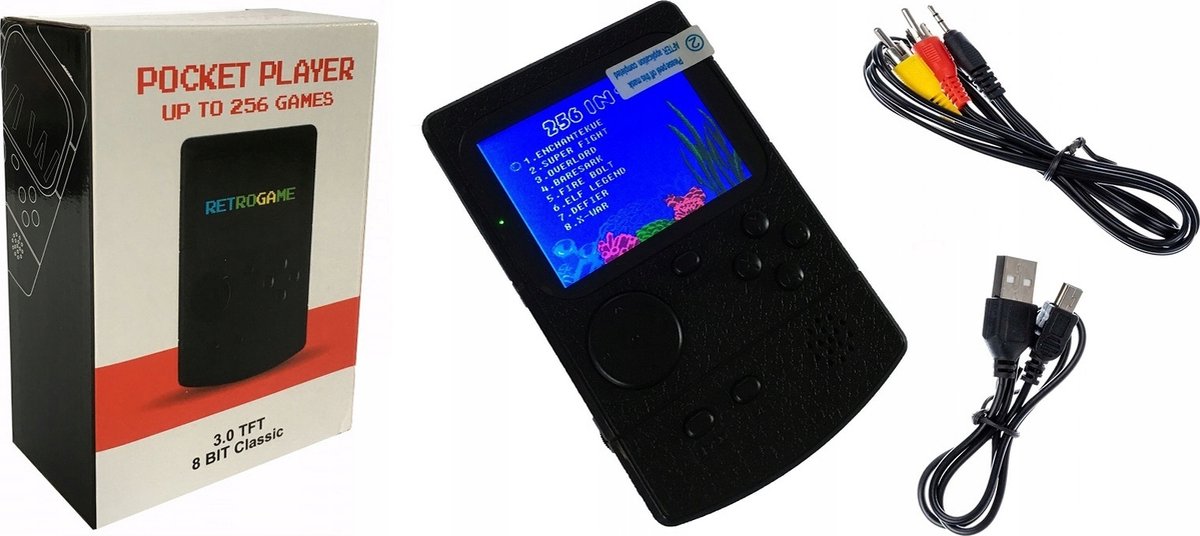 Retro Game Console - 256 Games - Mini Arcade - Spelcomputer Voor ...