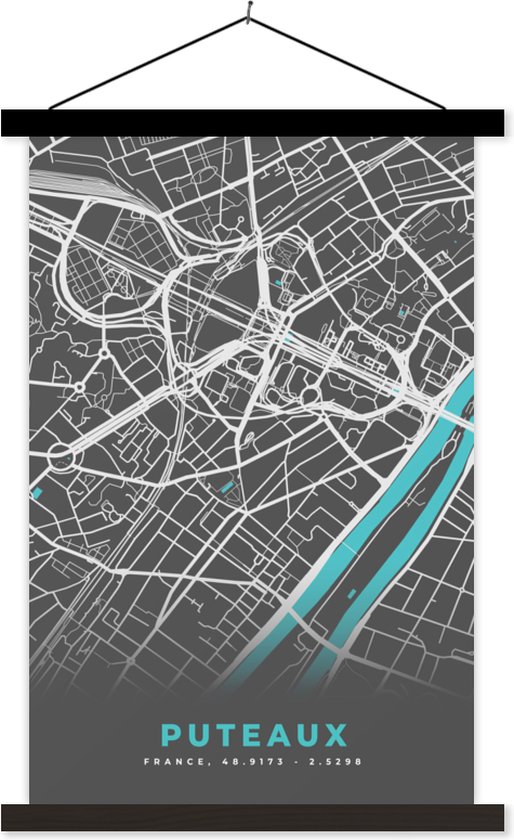 Porte-affiche avec affiche - Affiche scolaire - Puteaux - Plan de ville ...