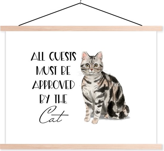 Posterhanger incl. Poster 60x45 cm - Schoolplaat - Katten - Quotes ...