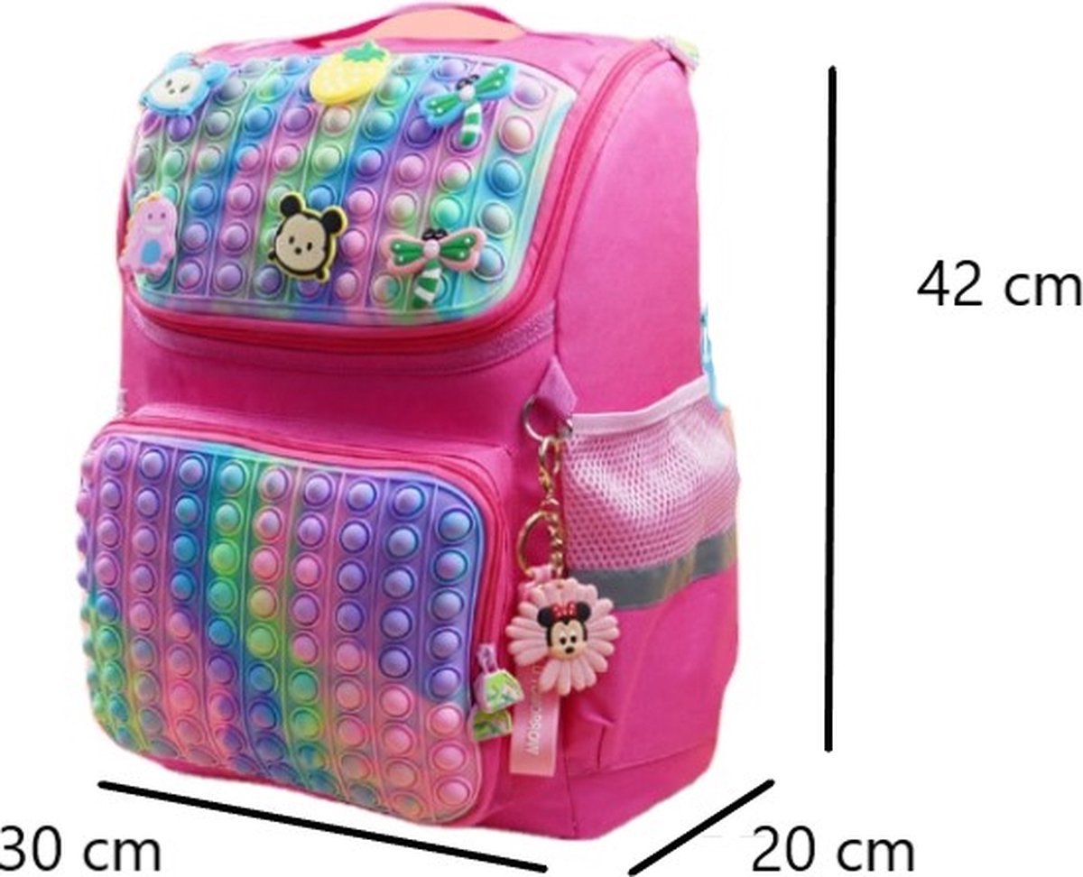 Sac Pop it rose - Sac à dos couleur douce - cartable - sac d'école ...