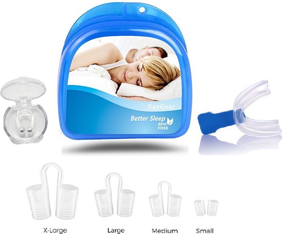 Anti Snurk set - 4 Neusspreiders - 1 Neusclip - 1 Anti Snurk Beugel | bol