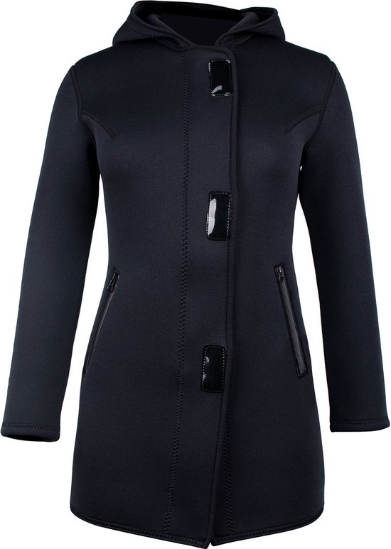 YEAZ NEOCOAT FEMALE Neopreen Mantel NEOCOAT Zwart | bol.com