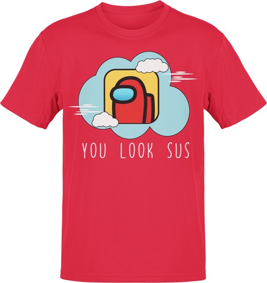 Gamer Kleding - Impostor Among Us - You Look Sus - Gaming T-Shirt ...