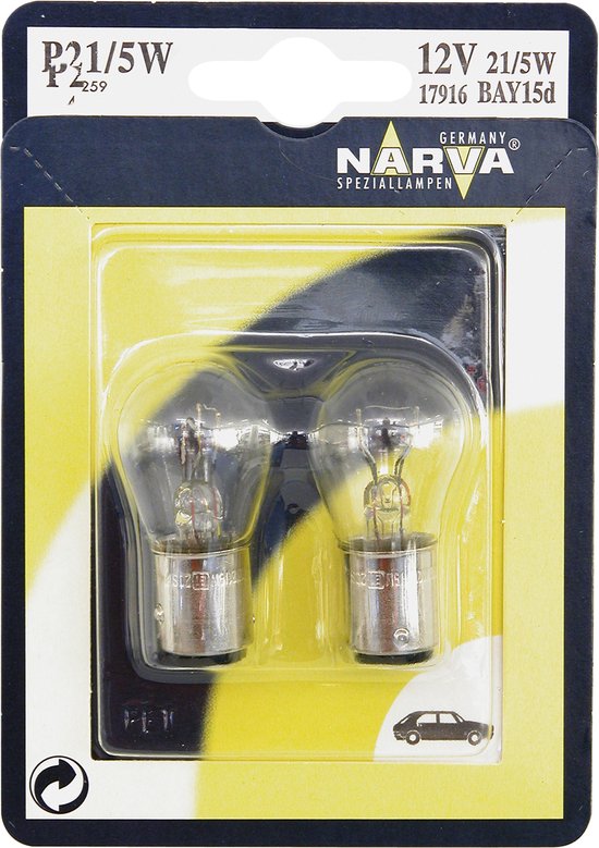 Narva BAY15d / P21/5W 12V - Standaard - Set | bol.com
