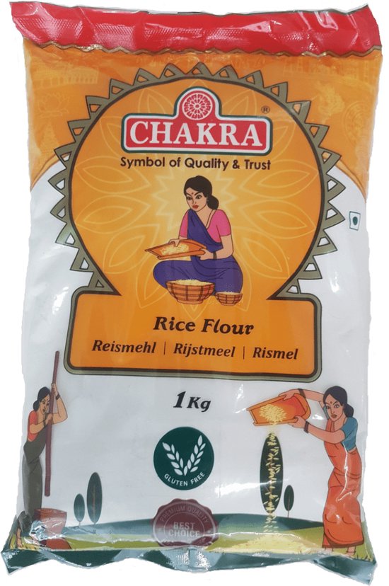 Chakra - Rijstmeel - Rice Flour - 3x 1 kg | bol