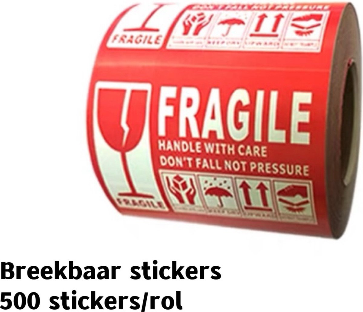 Breekbaar stickers - Breekbaar etiketten - Etiketten - Kwetsbaar ...