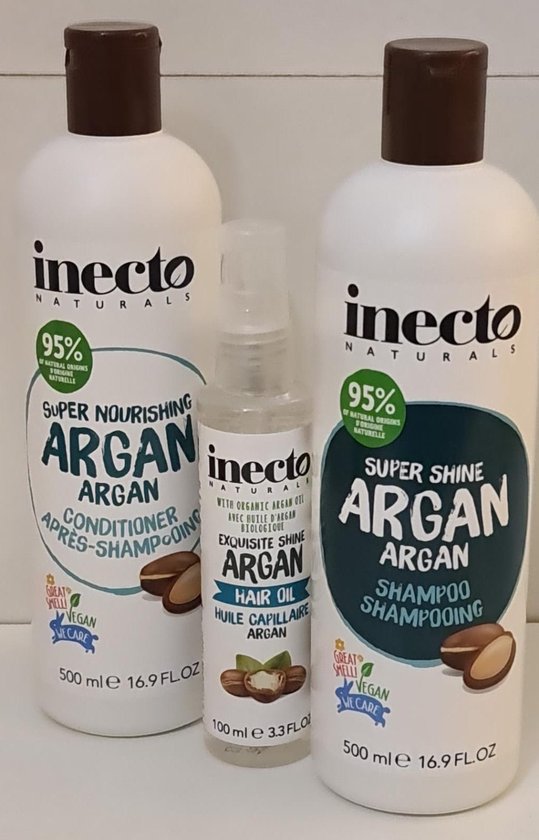 Argan Shampoo/Conditioner/Hairoil - Inecto naturals -Vegan! | bol.com