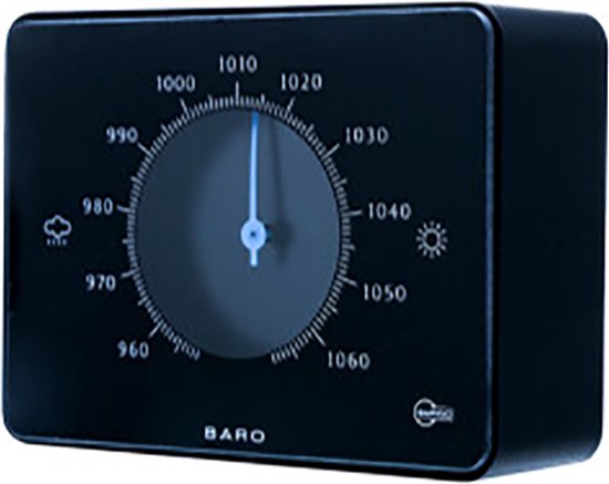 Barigo-Barometer-Hygrometer-Set-Rechthoek-Zwart | bol.com