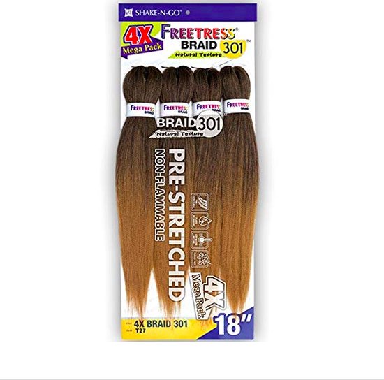 Freetress 4x Braid 301 18″ Pré-étiré Couleur 4 Marron clair | bol.com