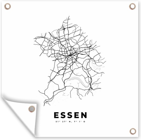 Tuinposters Stadskaart – Plattegrond – Duitsland – Zwart Wit – Essen ...