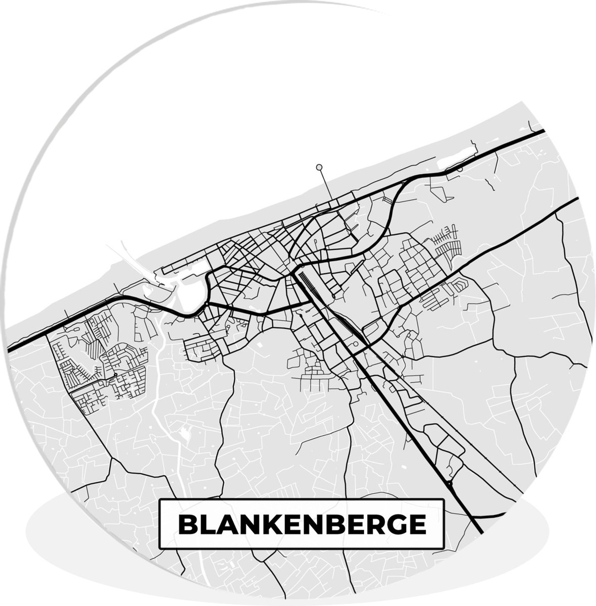 Wall Circle - Wall Circle Indoor - Carte - Plan d'étage - Plan de ville - Blankenberge... | bol.com