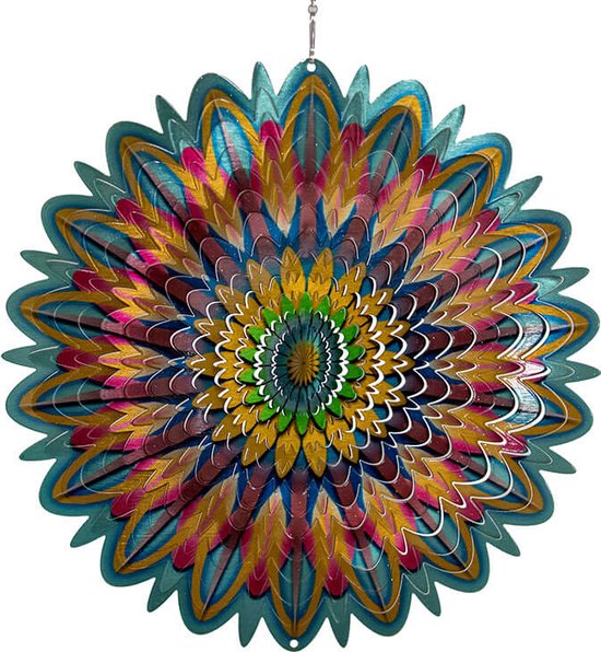 Spin Art windspinner Mandala New FLower - Ø 30cm - multi color | bol