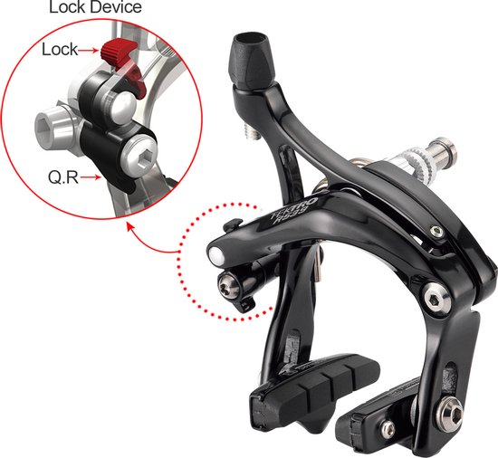 Remhoef Tektro R539 voorzijde (tot 32C band) 47-57 mm m/51 mm as ...