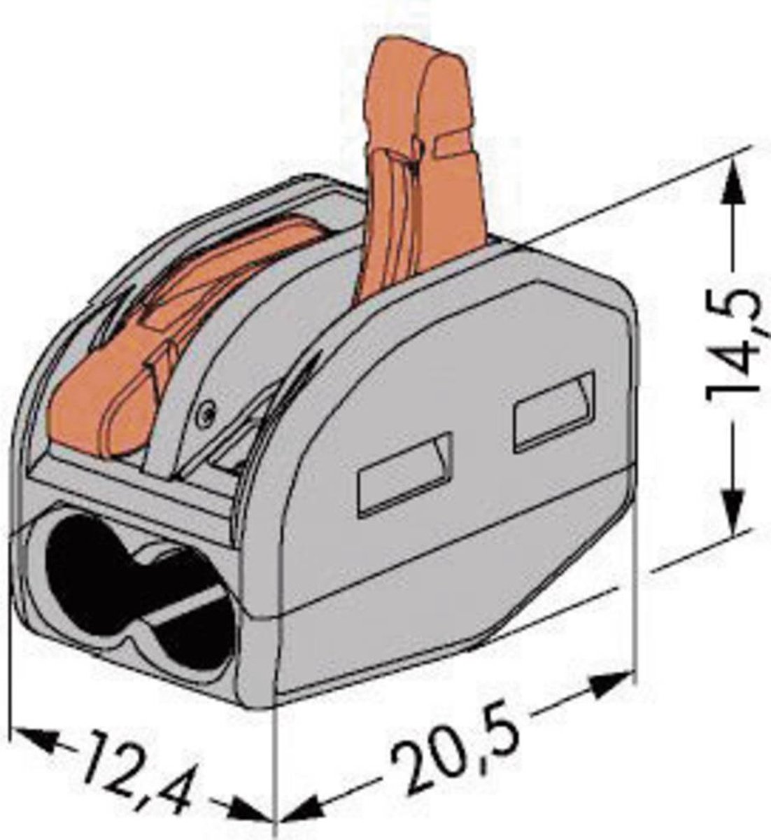Wago 222-412 Séparateur de câbles Gris Séparateur / combinateur de ...