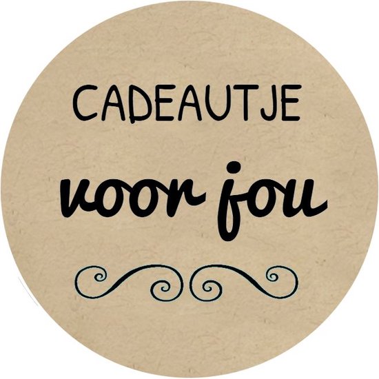 Kraft stickers pakketje cadeautje voor jou Ø 4cm - 48 stuks - etiketten sluitzegel... | bol