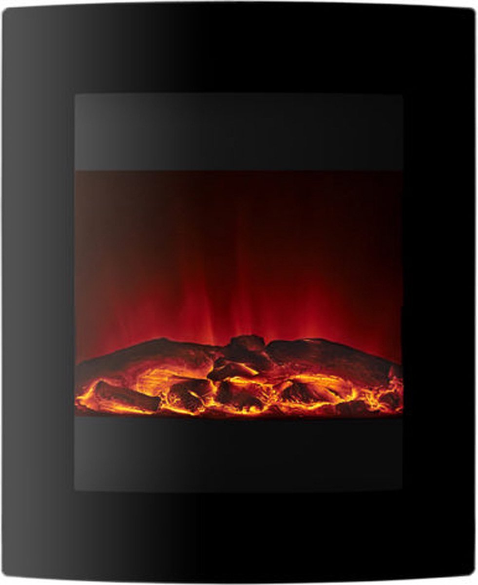 Ebony Zwart LED - Elektrische haard - Elektrische kachel - Wandmodel ...