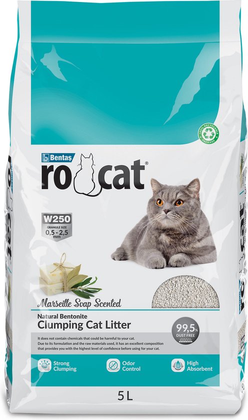 Rocat Savon de Marseille Parfumé Bentonite Litière pour chat ...