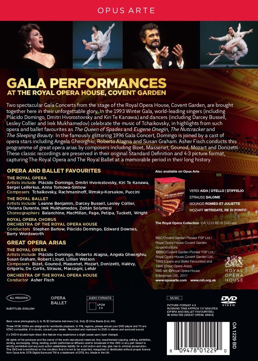 Royal Ballet & Royal Opera House - Gala Performances Box Set (DVD ...
