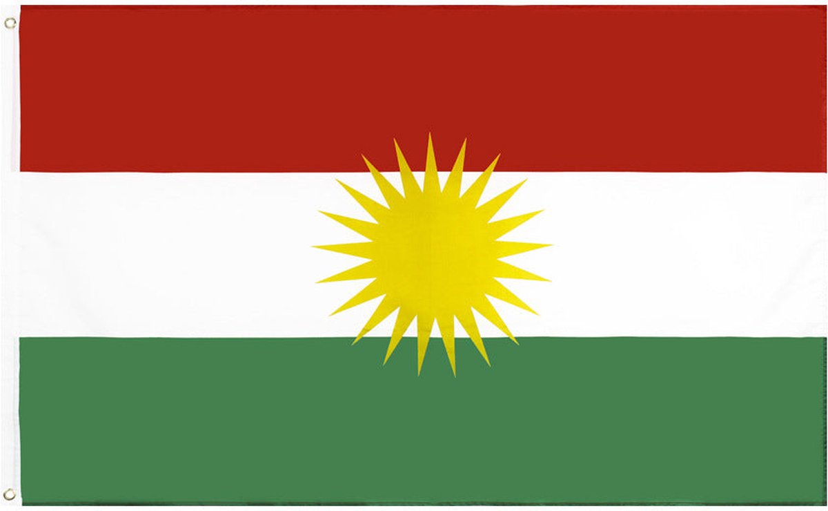 Koerdische vlag - Koerdistan - 90 x 150 cm | bol